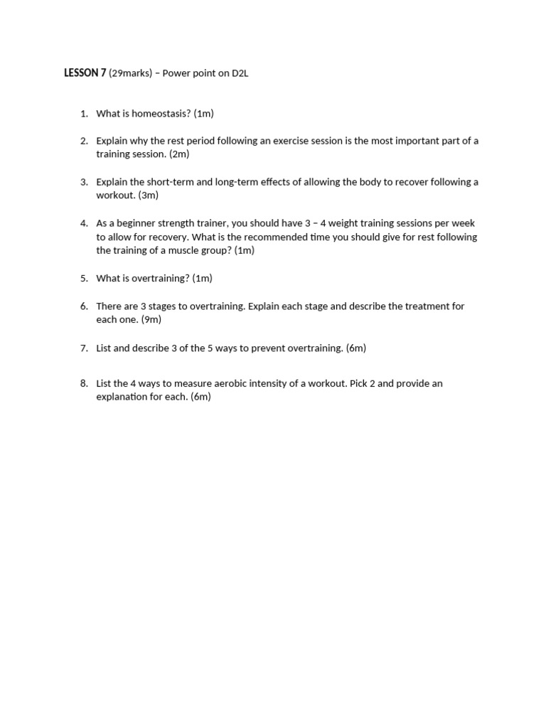 LESSON 7 Questions | PDF