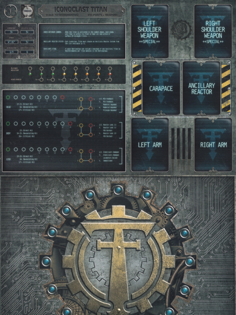 Adeptus Titanicus The Horus Heresy Iconoclast Titan Terminal & Weapons ...