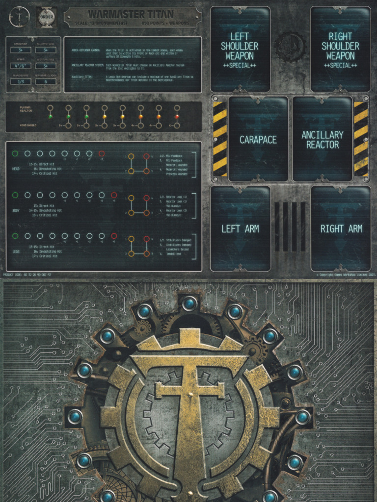 Adeptus Titanicus The Horus Heresy Warmaster Titan Terminal & Weapons | PDF