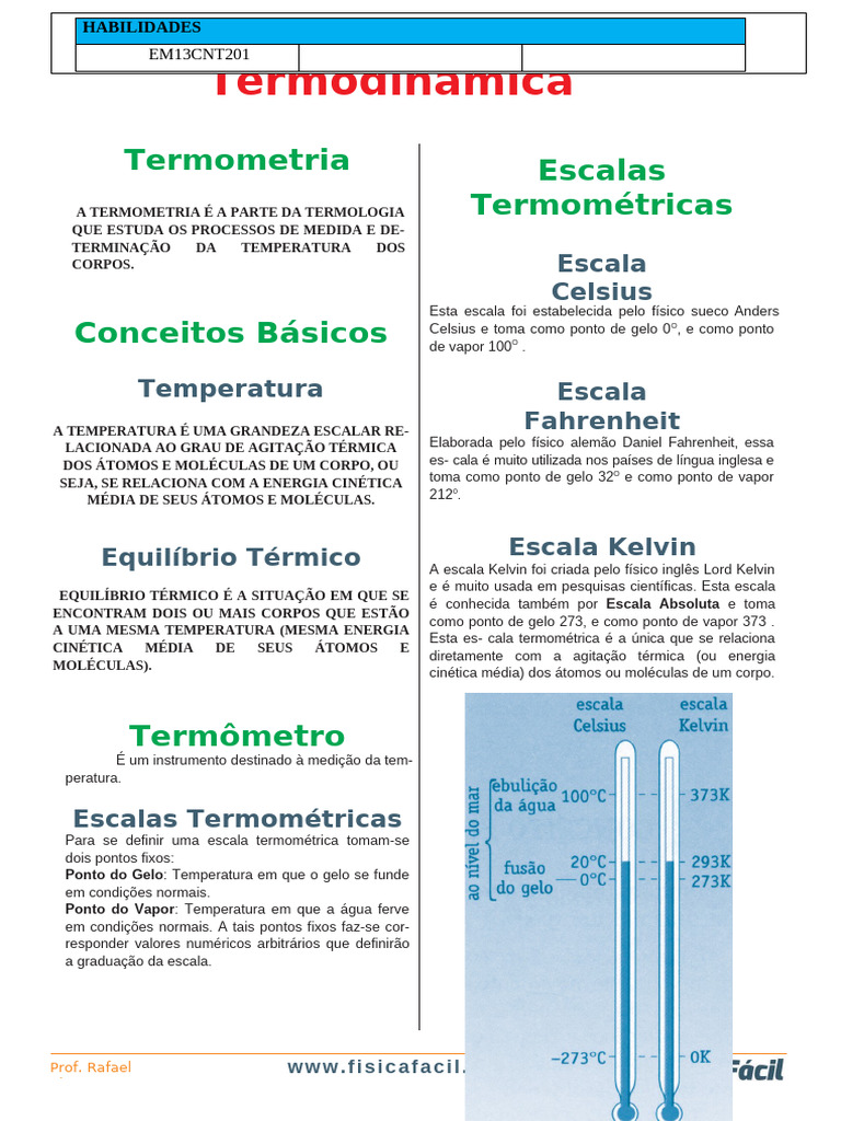 Aula 21 Termologia Termometros e Dilatacao | PDF | Expansão térmica | Temperatura