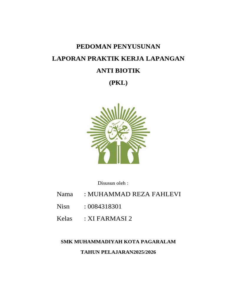 Pedoman Penyusuna1 Muhammad Reza Fahlevi Xi Farmasi 2 | PDF