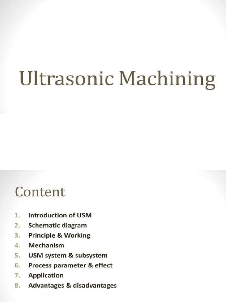 Ultrasonic Maching | PDF