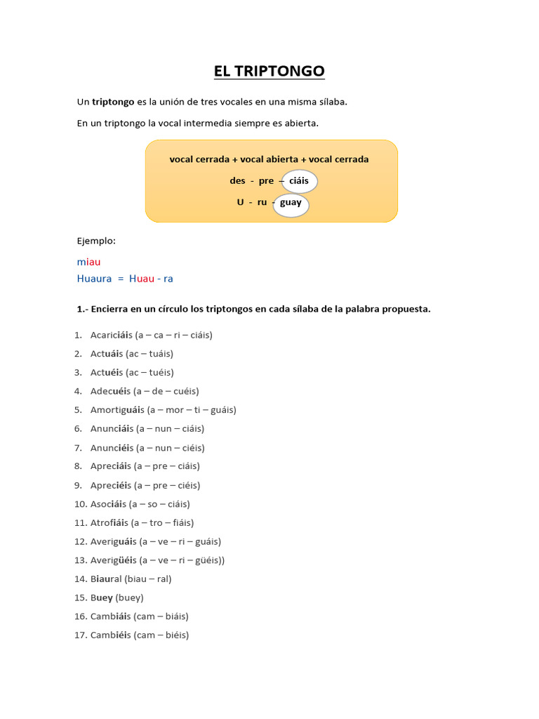 El Triptongo | PDF