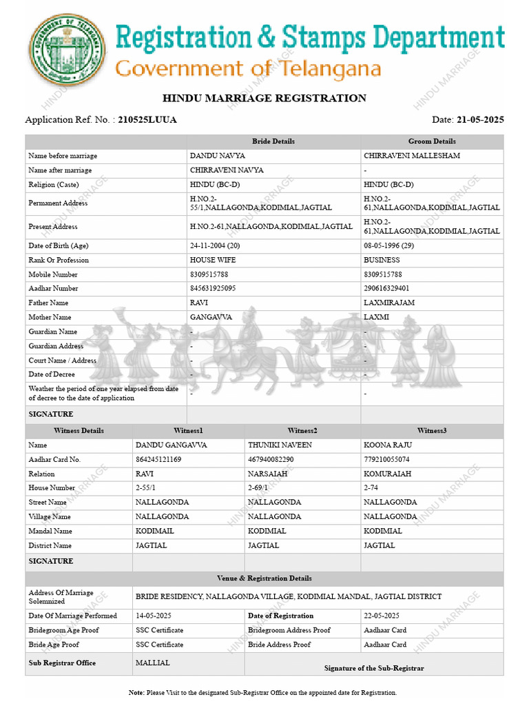 Verify Bride Groom Details PDF | PDF | Marriage, Unions And ...