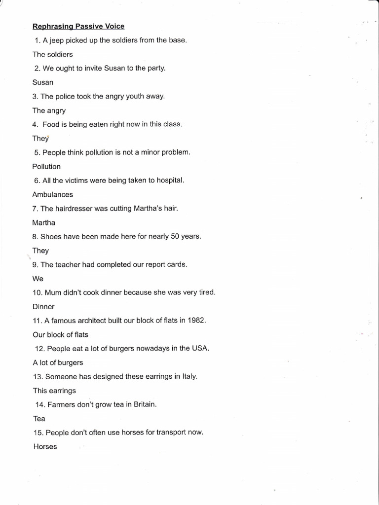 Passive Voice 1 | PDF