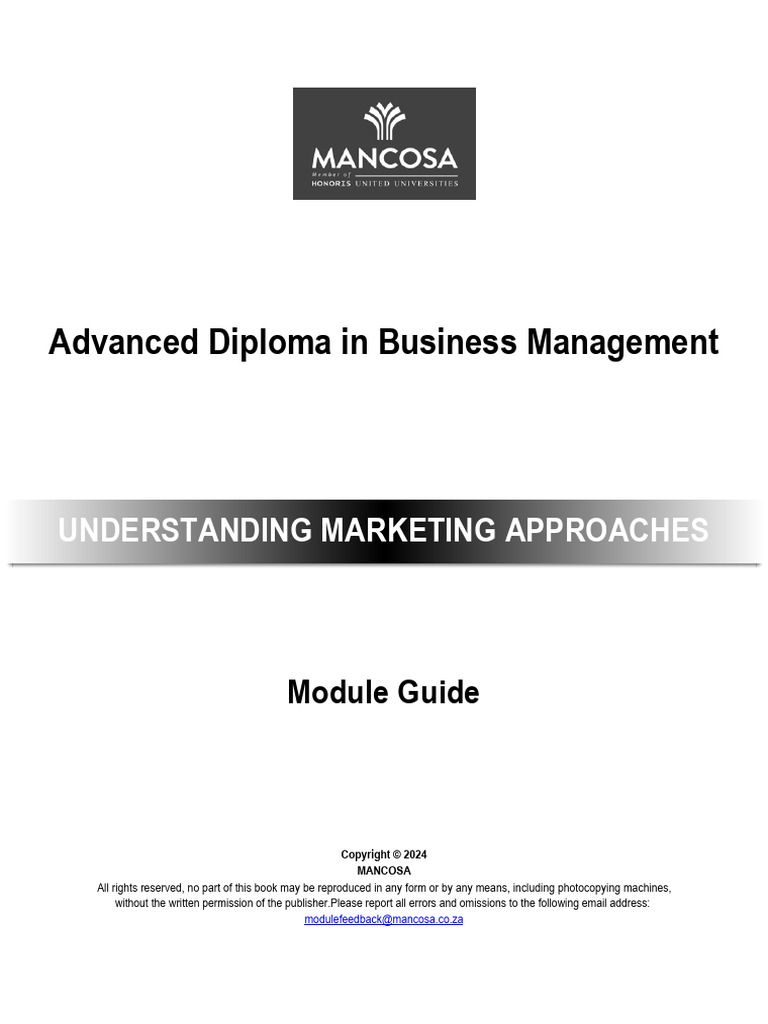 ADBM - Understanding Marketing Approaches | PDF | Marketing | Marketing ...