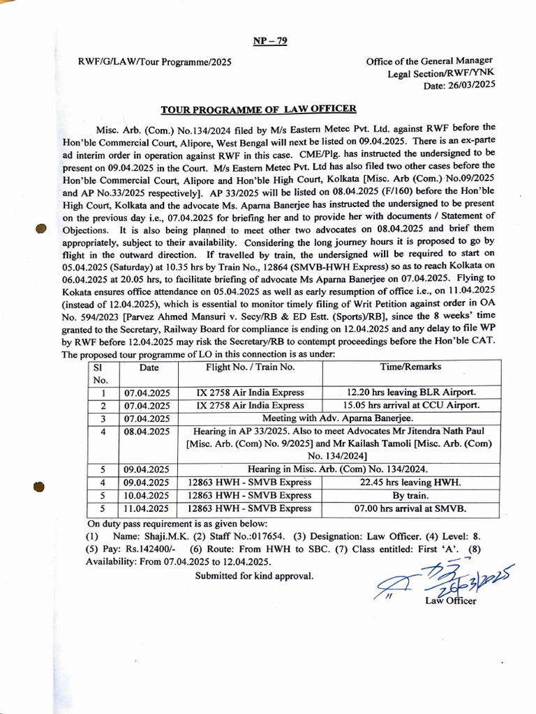 Tour Programme | PDF