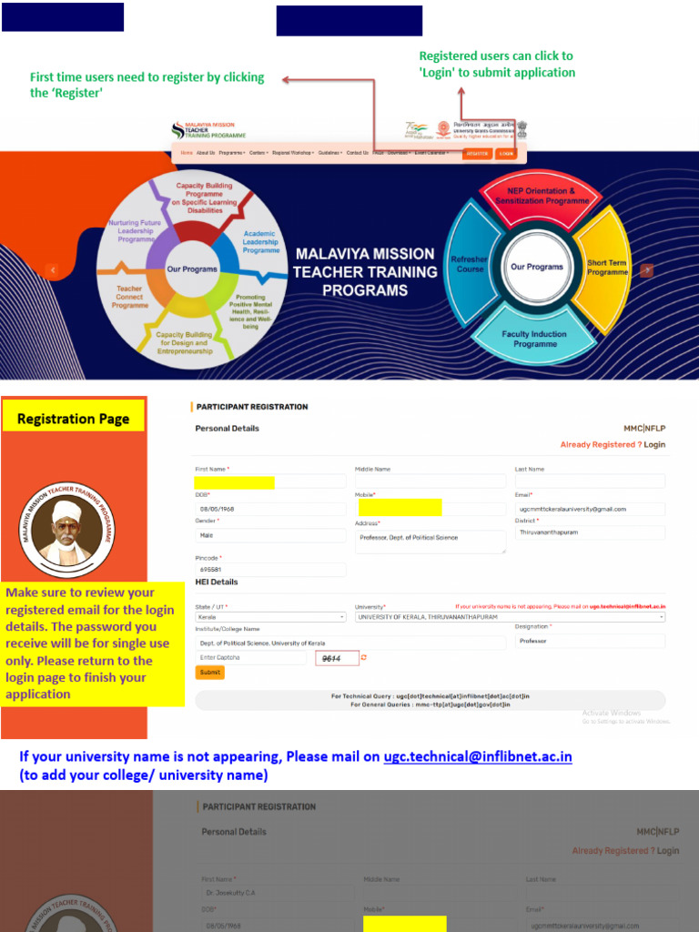 MMTTP Registration Guidelines - NEP | PDF