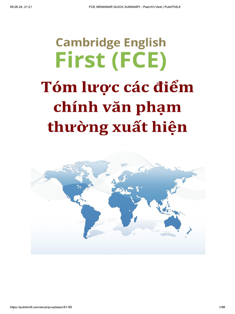 FCE GRAMMAR QUICK SUMMARY - Past-N’t-Verb _ PubHTML5 | PDF