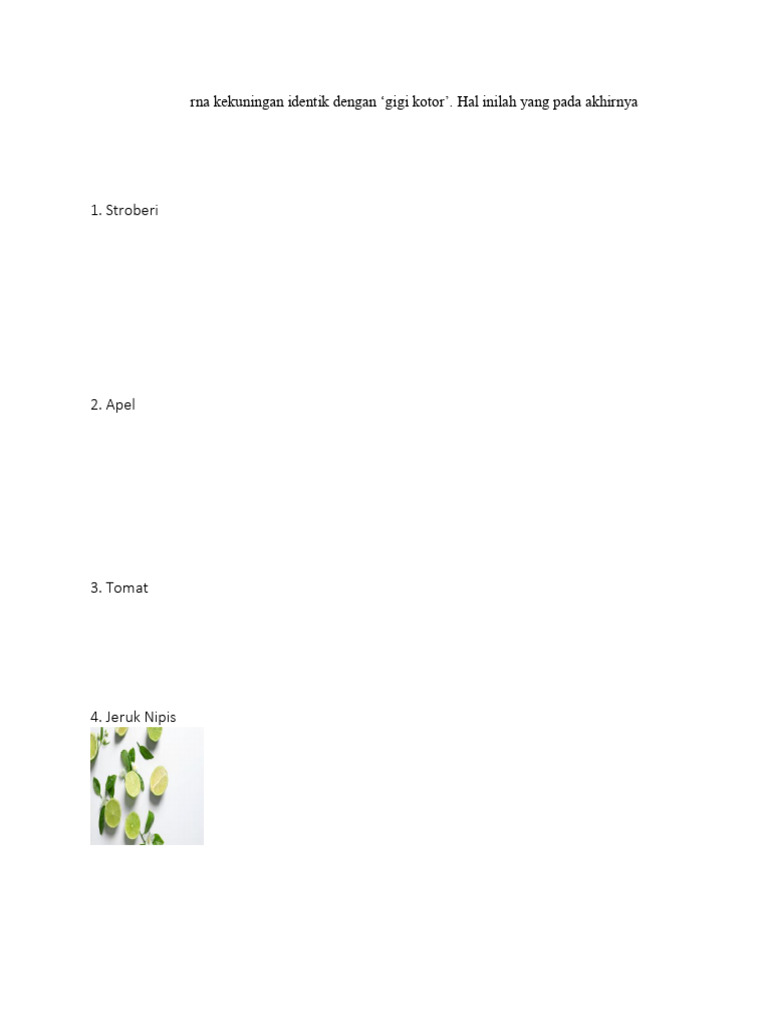 Gigi Yang Berwarna Kekuningan Identik Dengan | PDF