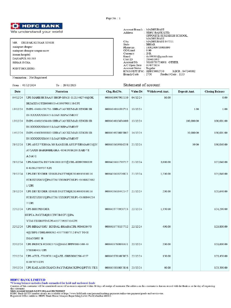 Acct Statement - XX4091 - 10032025 - Page-0001 | PDF