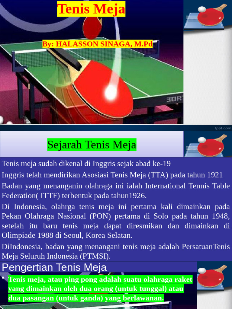 Teknik dan Peralatan Tenis Meja | PDF