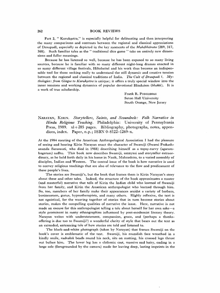 Asian Folklore Studies 50-1 1991, 262-63, Handelman, Don | PDF ...