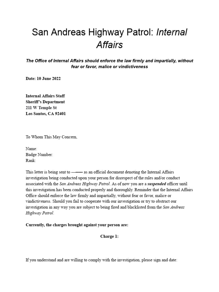 Letter of Suspension - IA | PDF