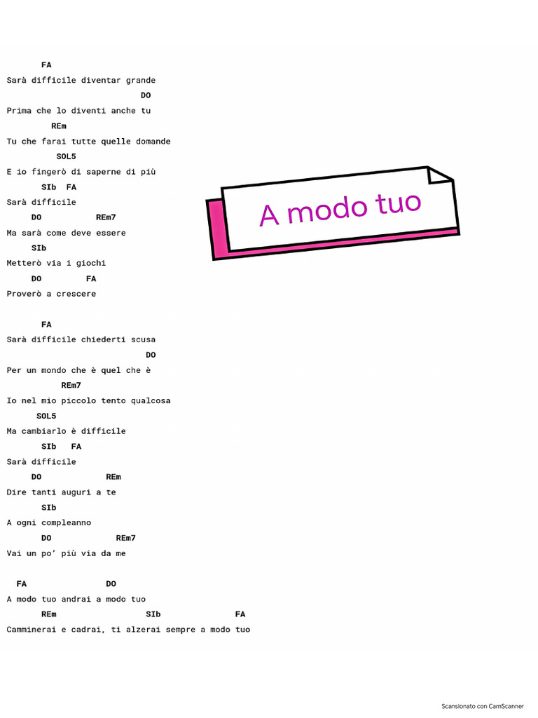6 A Modo Tuo | PDF