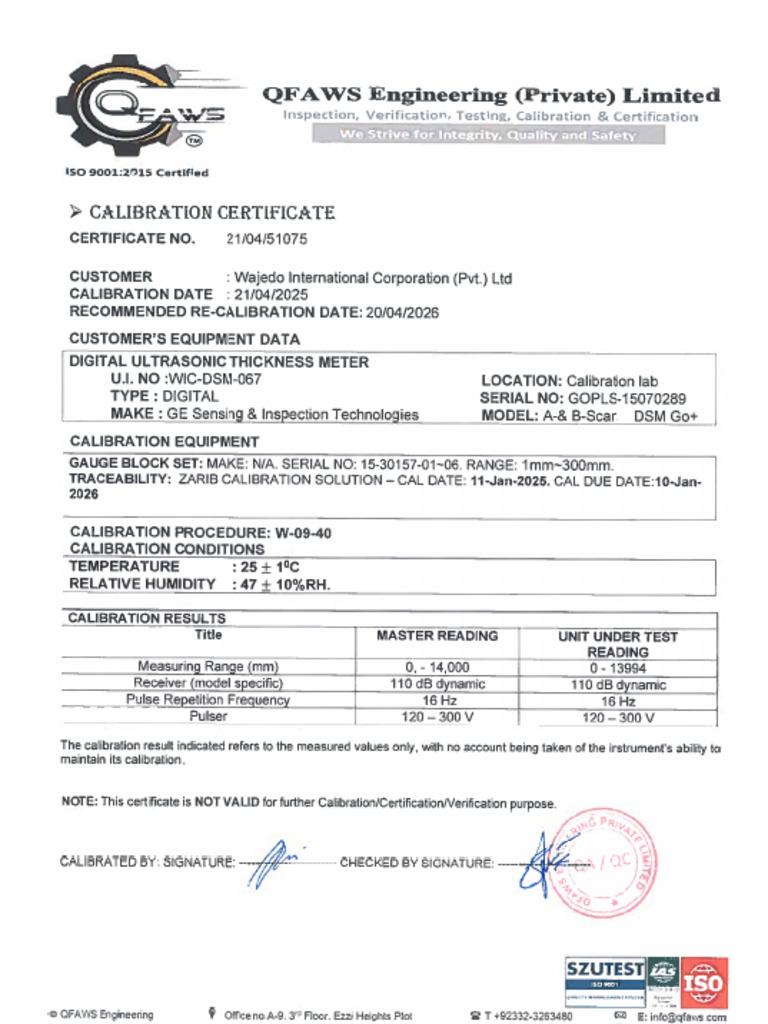 Digital Ultrasonic Thickeness Meter DSM Go + | PDF