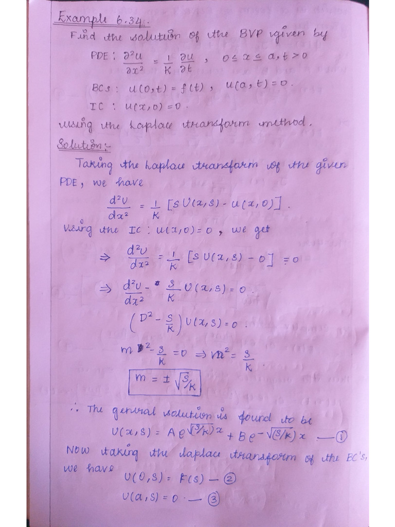 PDE: find the solution of the initial value problem | PDF