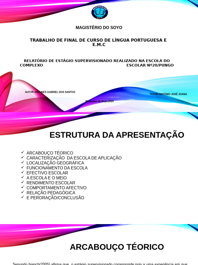 Magistério Do Soyo (Powel Point) | PDF | Pedagogia | Aprendizado