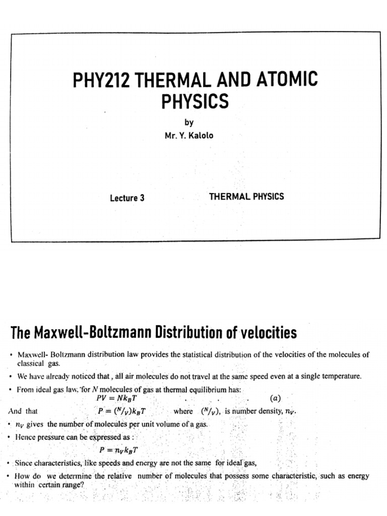PHY 212 - Lecture 3. 2023 | PDF