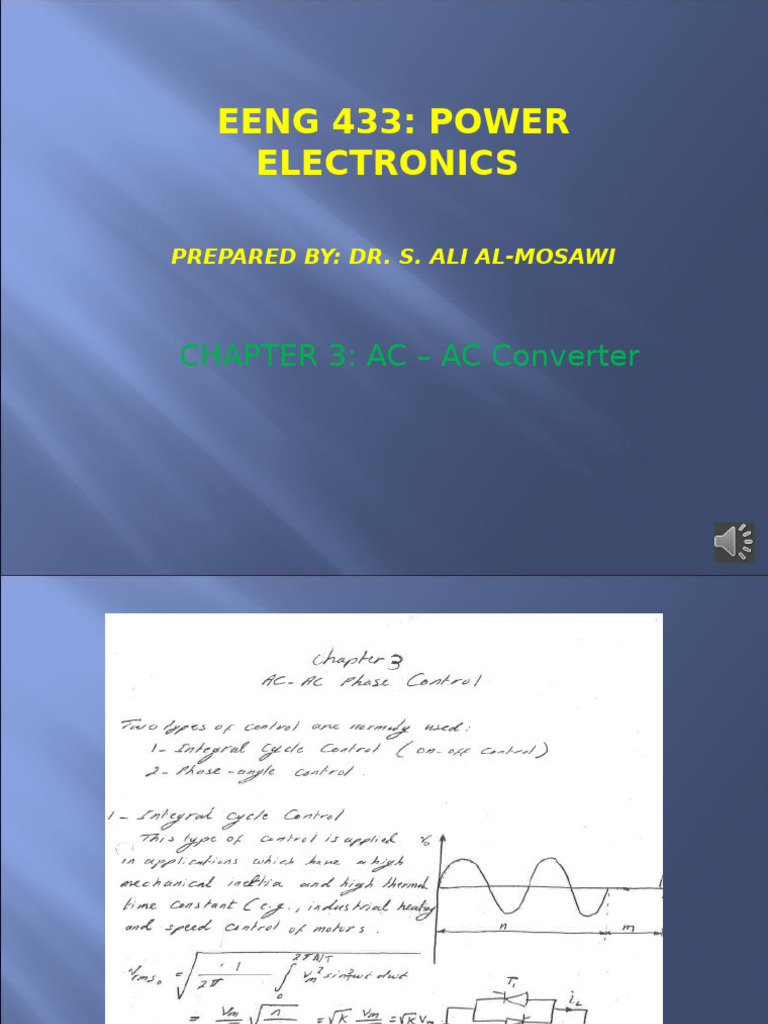 Eeng 433 Chapter 3 (Ac-Ac) Part (1) | PDF