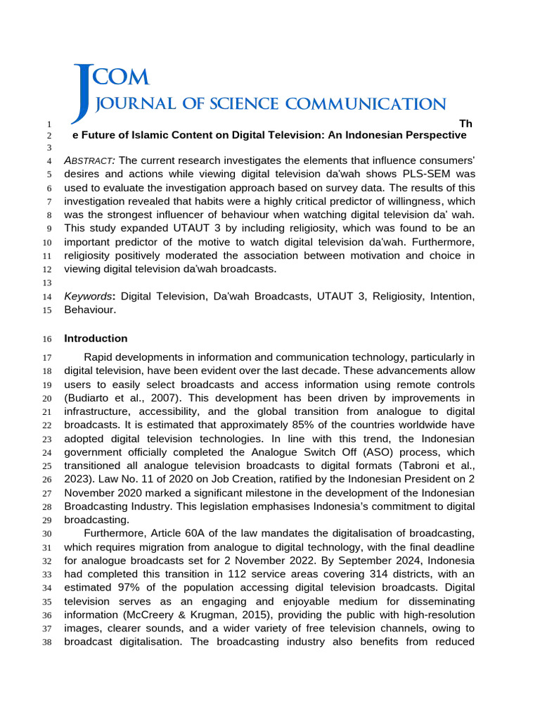 Jcom Author Template Doc 2023v1 | PDF | Validity (Statistics) | Intention