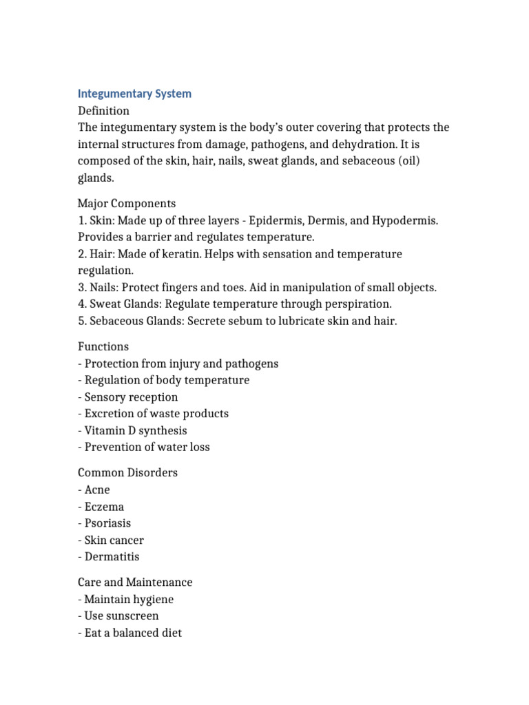 Human Body Systems Notes Large Font | PDF | Respiratory Tract ...