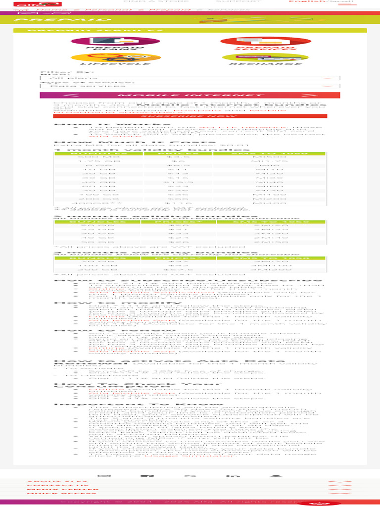 Alfa Lebanon's First Mobile Network | PDF | Prepaid Mobile Phone | 4 G