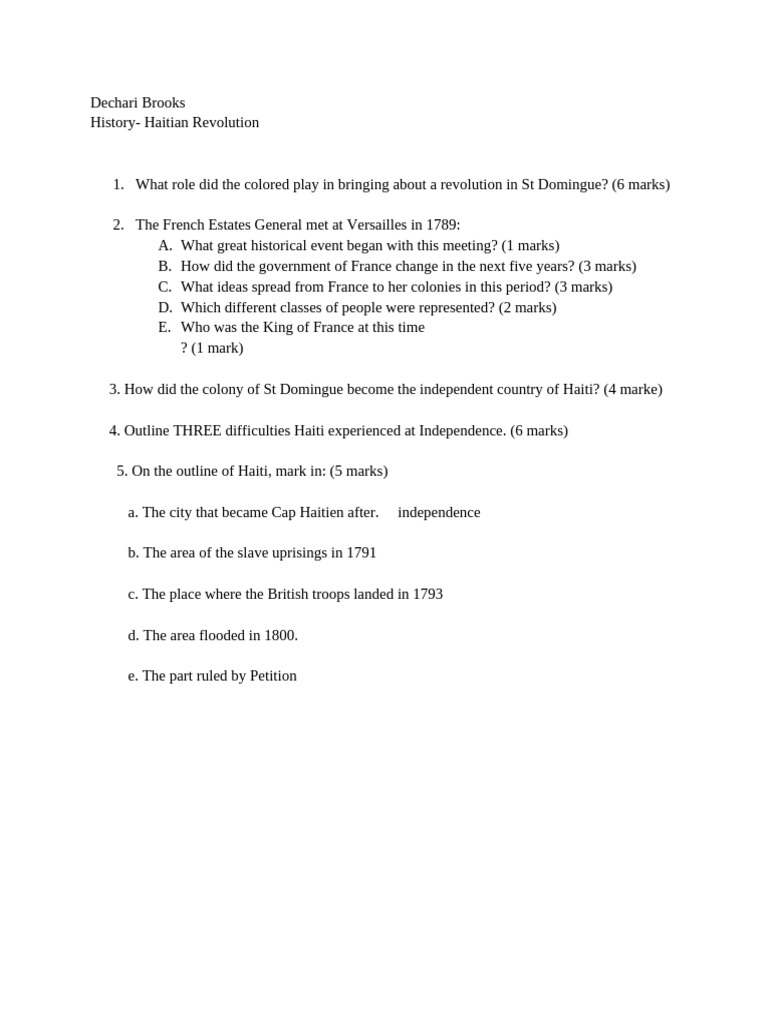 History_ Haitian Revolution (2) | PDF | Haiti