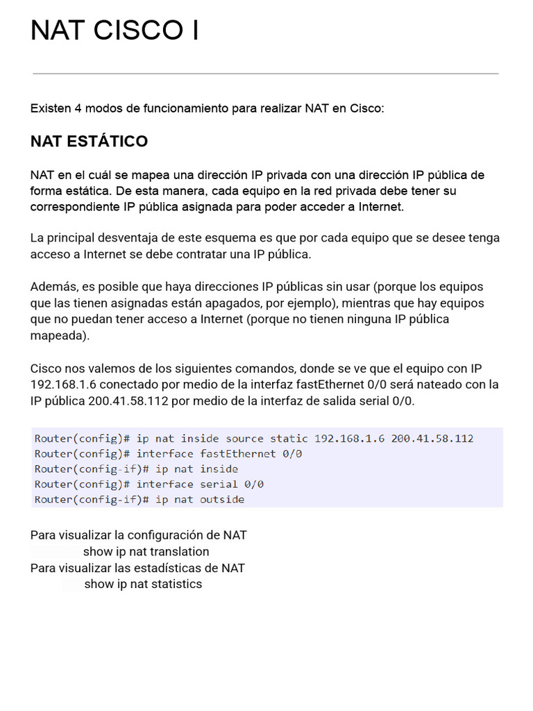 Da - Silva - Ortega - Mario - de 5.NAT CISCO I | PDF | Dirección IP ...
