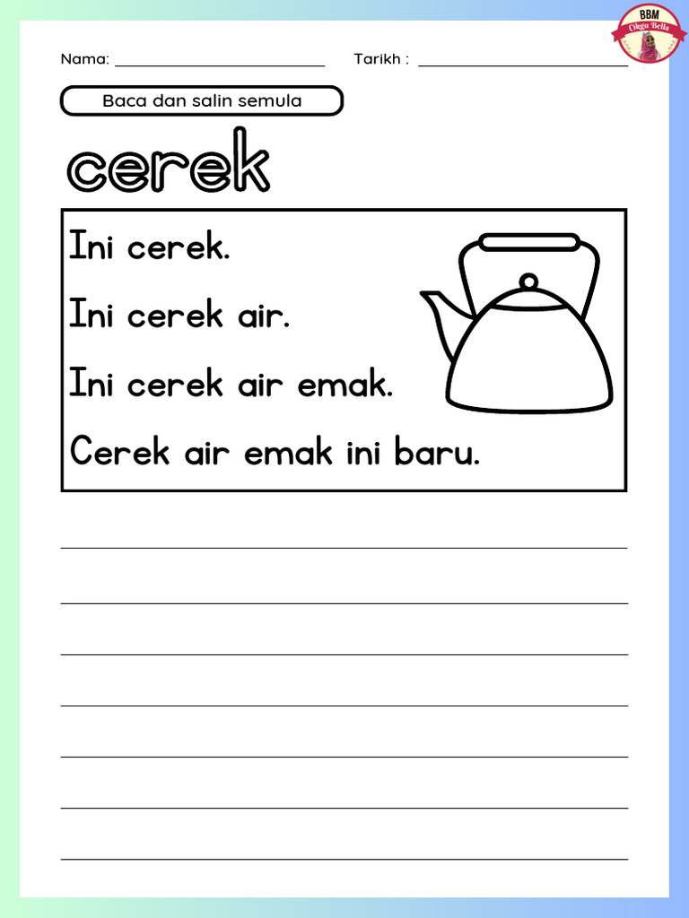 Latihan Baca & Salin | PDF