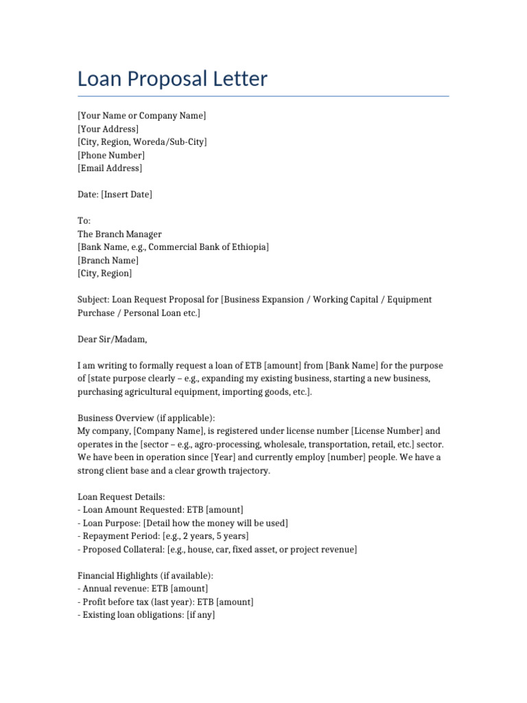 Loan Proposal for Business Expansion | PDF