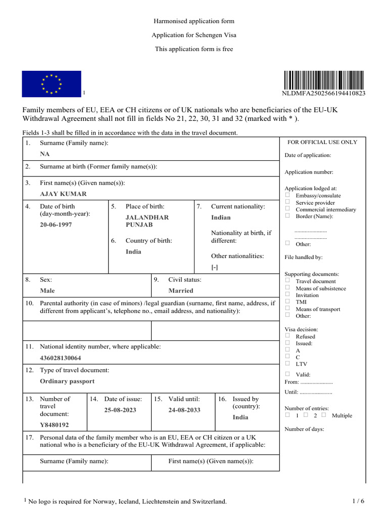 Schengen-Visa 16 02 2025 | PDF | Travel Visa | Government And Personhood