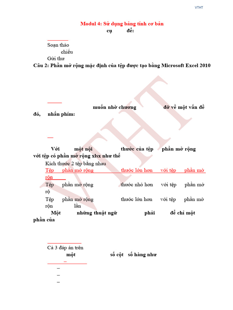 Module04-Trac nghiêm | PDF