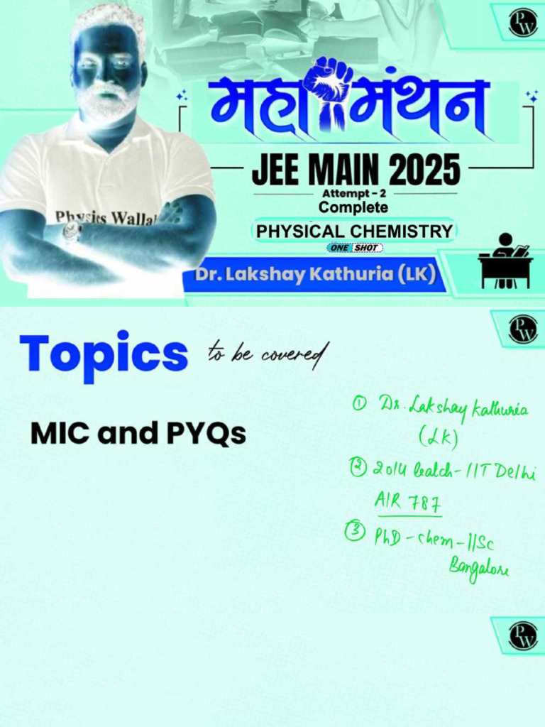 Complete Physical Chemistry - Class Notes | PDF