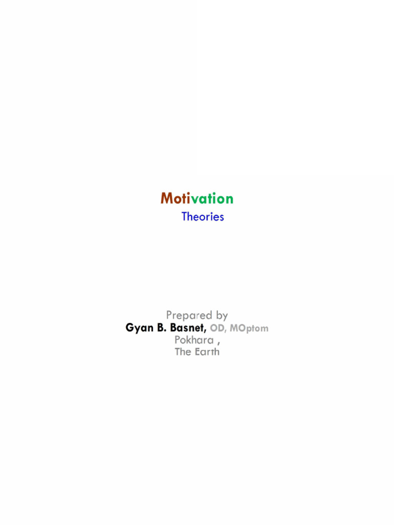 PU Psychoptm 3.2 Motivation GBB Theories 2c PR | PDF