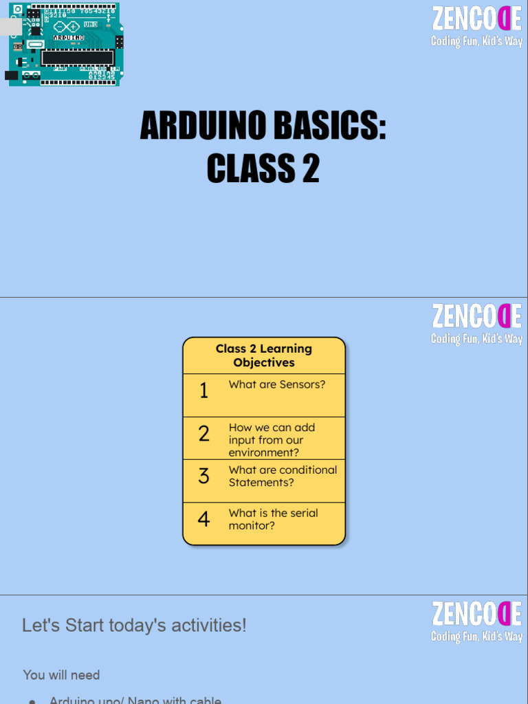Arduino Basics - Class 2 | PDF
