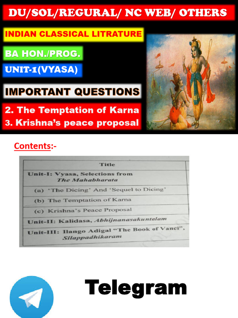 ch-2,3 of Indian Classical | PDF | Mahabharata | Vaishnava Texts