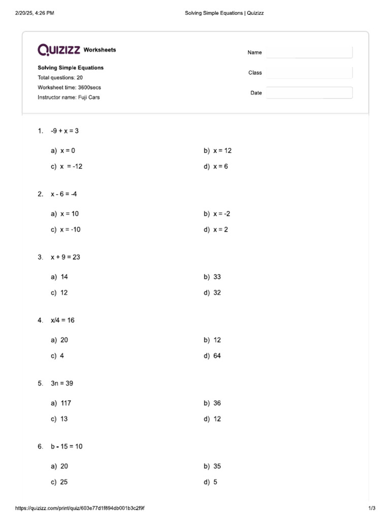 Simp e Equations | PDF