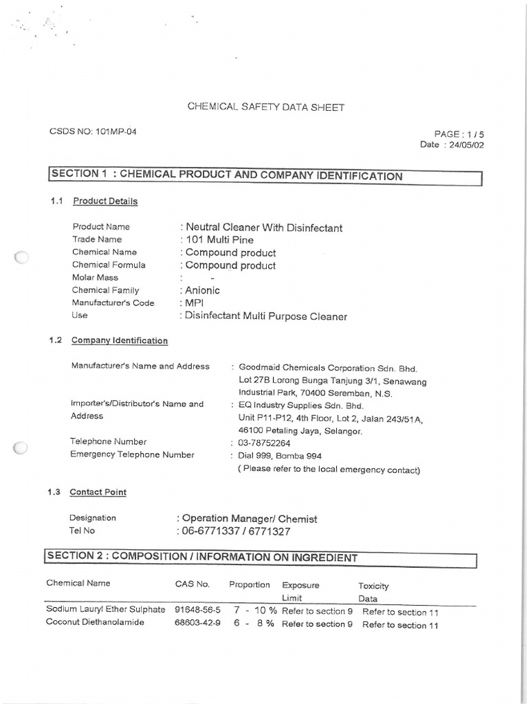 Hydraulic Oil Material Data Sheet | PDF
