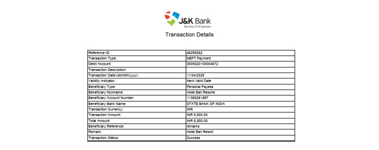 Transaction Details | PDF
