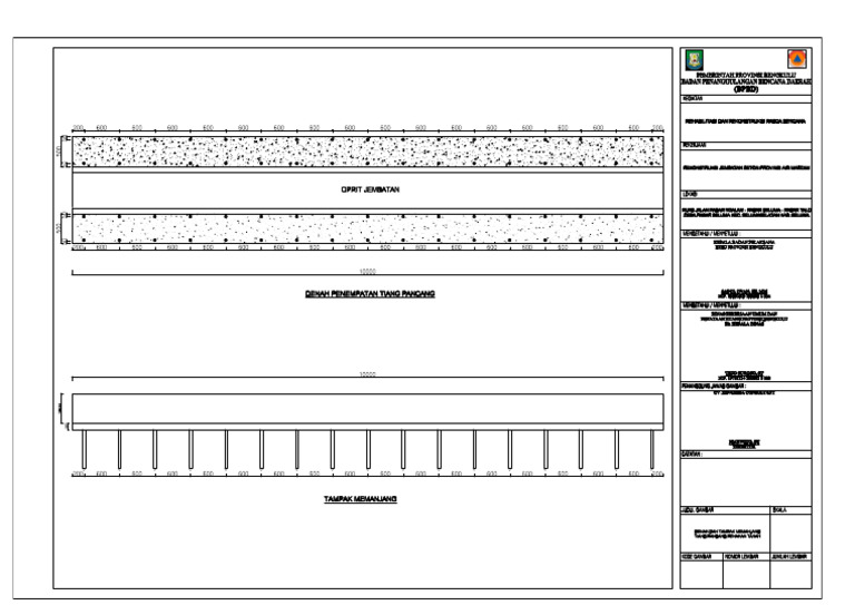 Denah Dan Tampak Bangunan Penahan Oprit Jembatan | PDF
