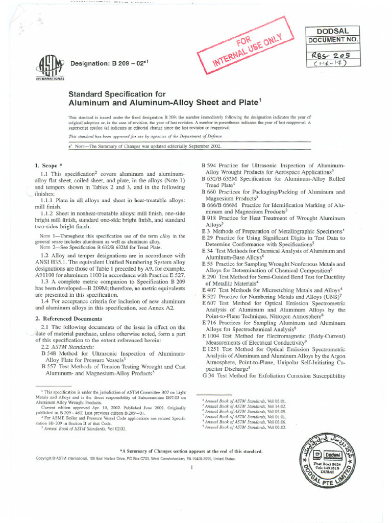 ASTM - B - 209 - 02 | PDF