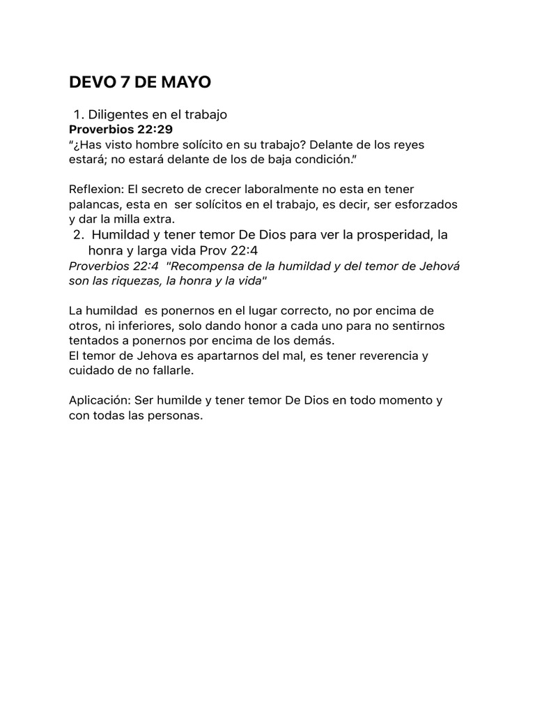 Devo 7 de Mayo | PDF