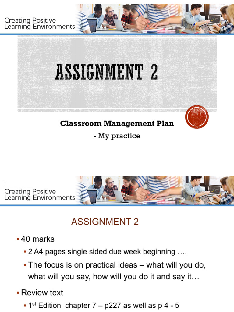 EDU6230 Assignment 2 Overview-1 | PDF | Classroom Management | Teachers