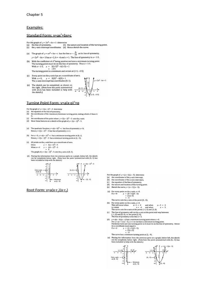 Chapter 5 - Quadratic Functions | PDF