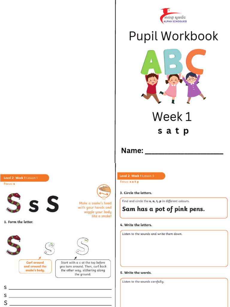 Phonics Week 1 | PDF