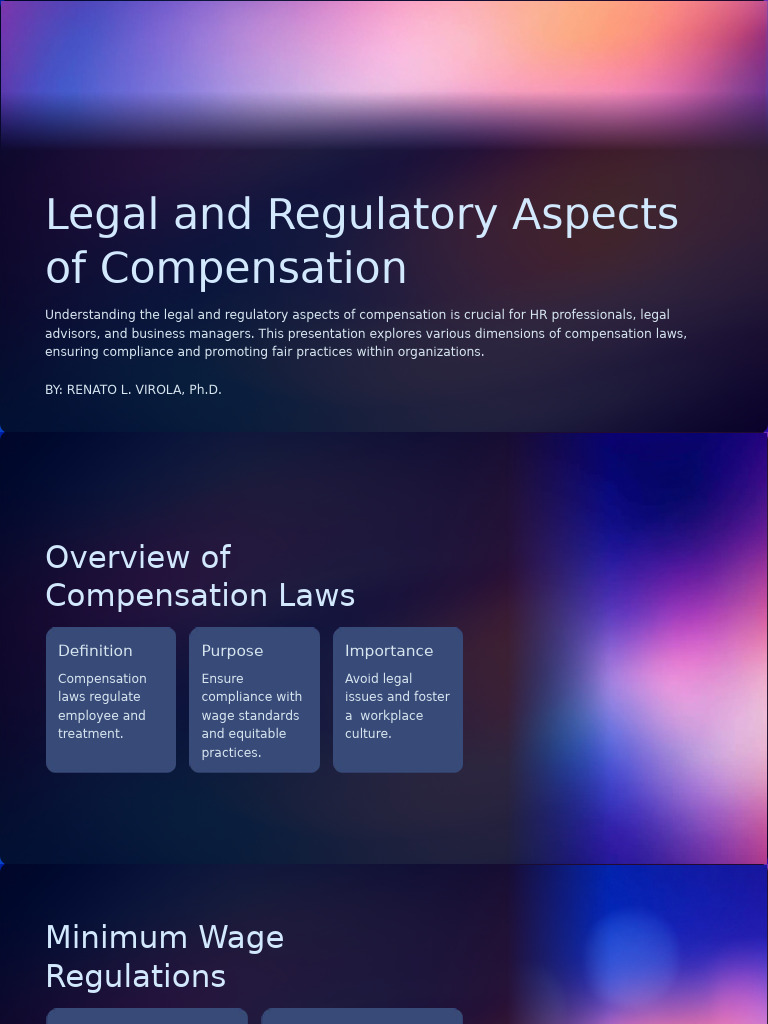 PPT5 STUDS Legal and Regulatory Aspects | PDF | Employment | Overtime