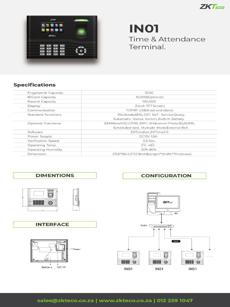 IN01 Data Sheet | PDF