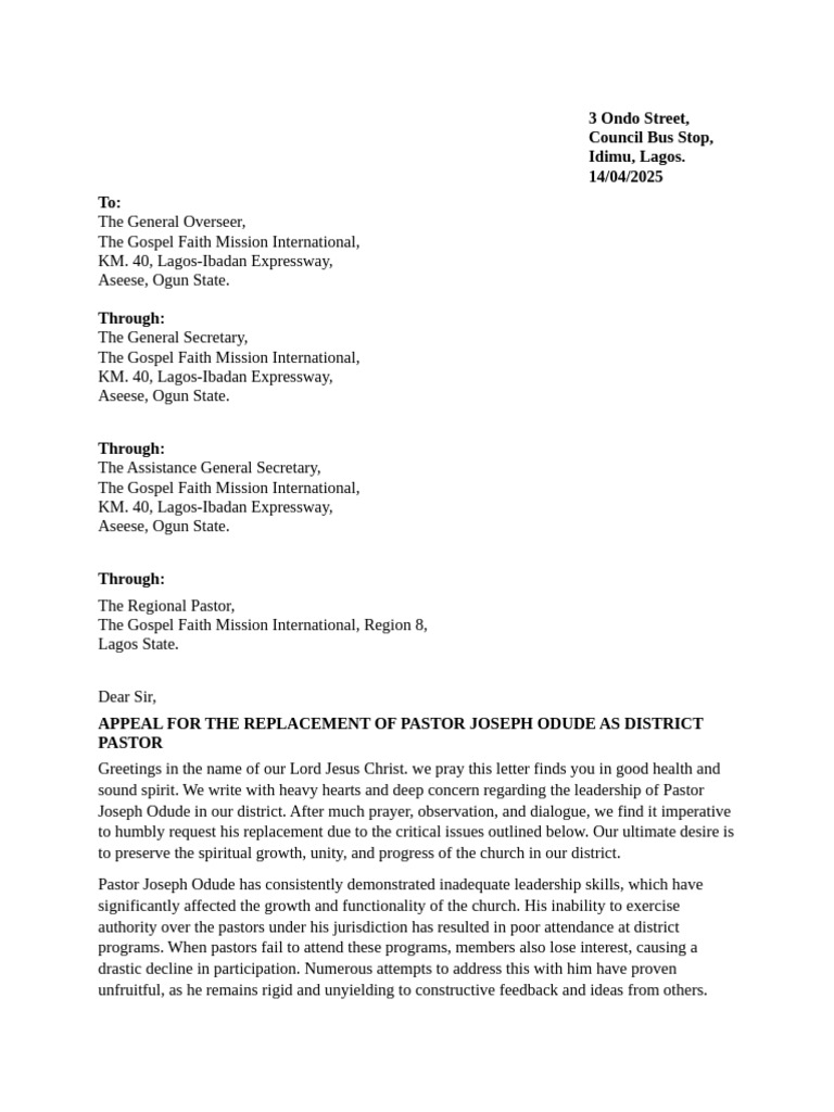 Second Letter of Transfer 015938 | PDF