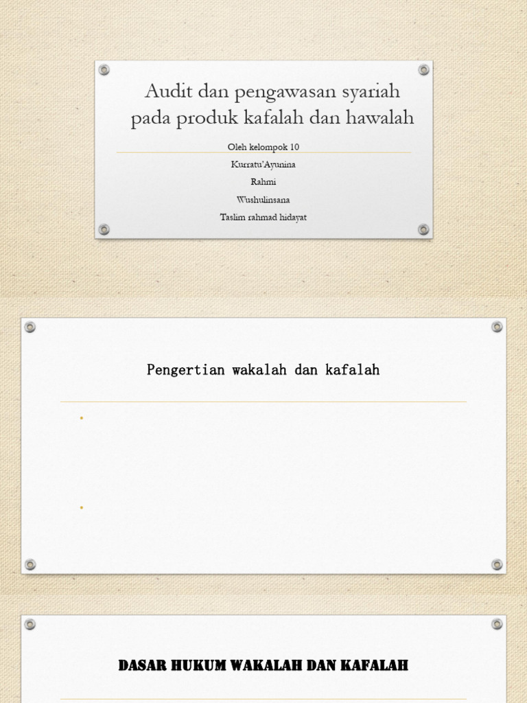 Audit Dan Pengawasan Syariah Pada Produk Kafalah Dan | PDF